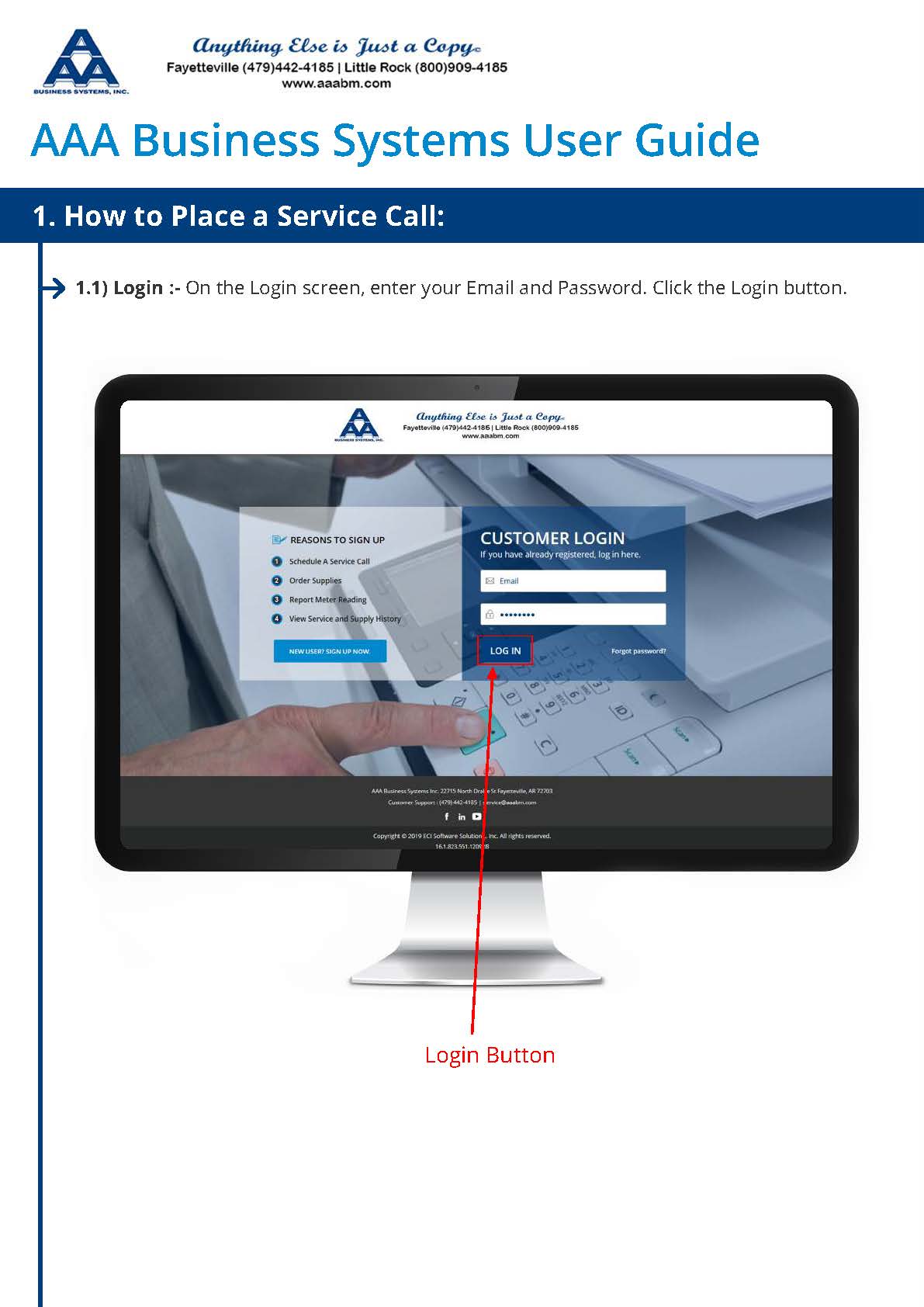 How to Place A Service Call - AAA Business Systems