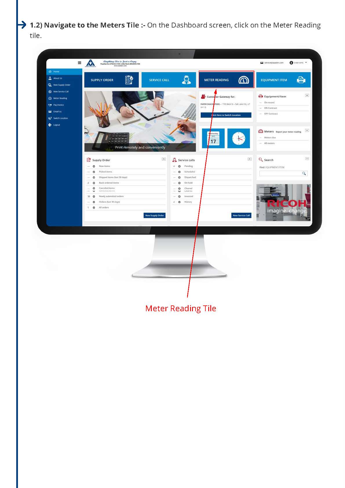 Submit a Meter Reading - AAA Business Systems